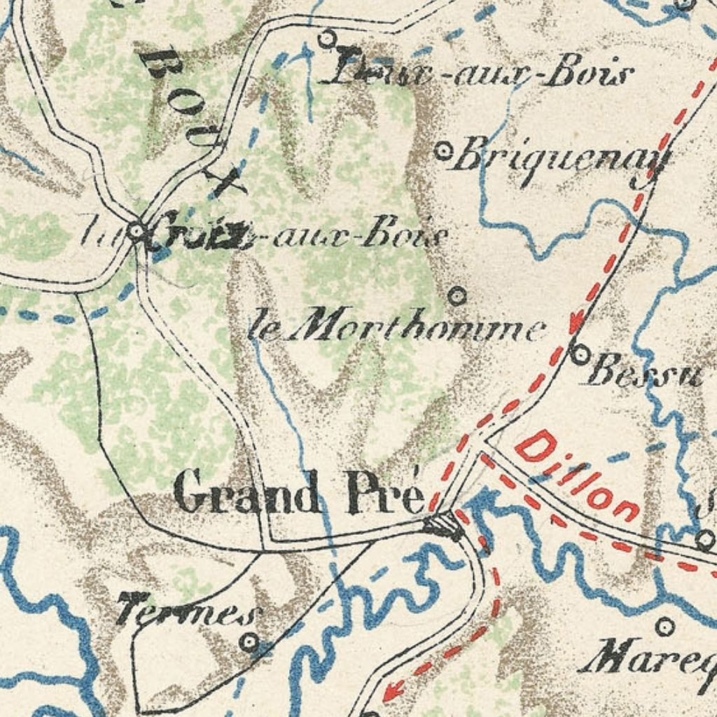 Carte de la bataille de Valmy, 1792